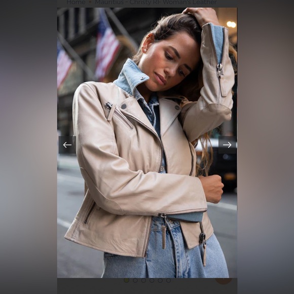 Mauritius | Jackets & Coats | Mauritius Christy Rf Leather Jacket Nwt | Poshmark